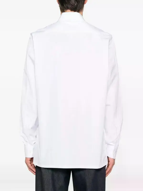 Givenchy Logo-embroidered Cotton Shirt - White