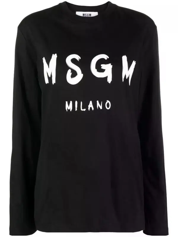 MSGM Logo-print Cotton T-shirt