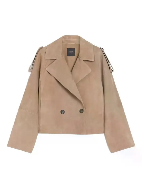 Max Mara Double-breasted Suede Jacket