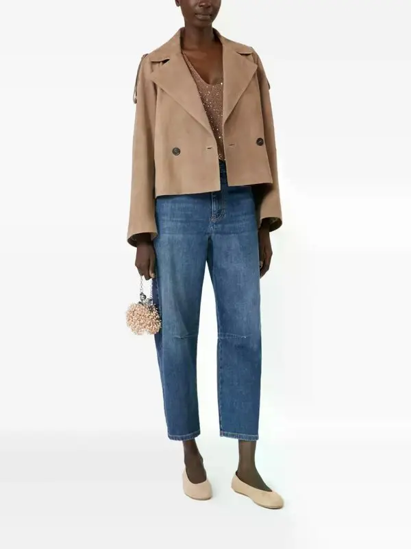 Max Mara Double-breasted Suede Jacket
