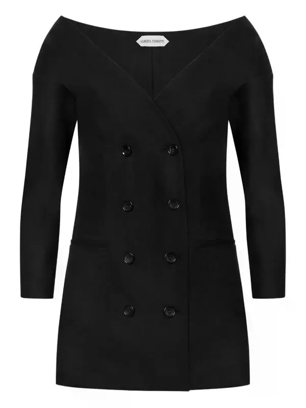 Alberta Ferretti Virgin-wool Blend Double-breasted Top