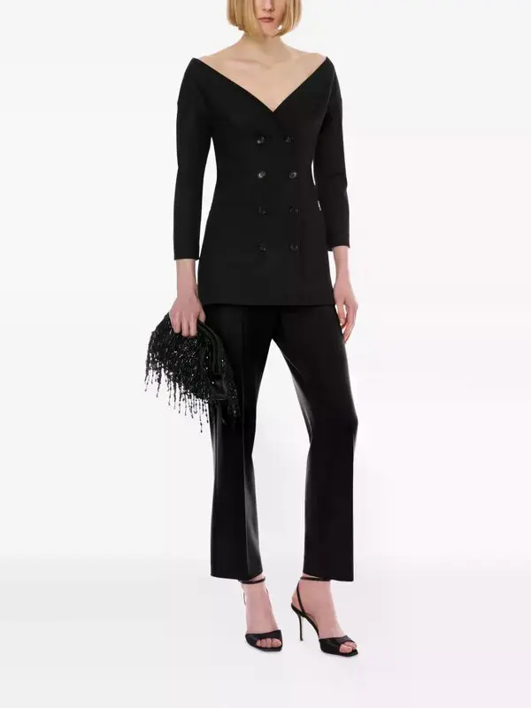 Alberta Ferretti Virgin-wool Blend Double-breasted Top