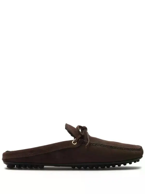 Car Shoe Lace-up Suede Slippers