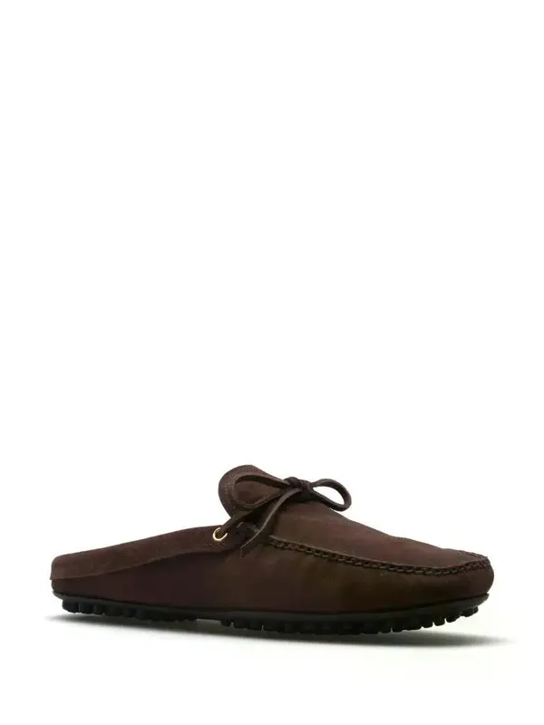 Car Shoe Lace-up Suede Slippers