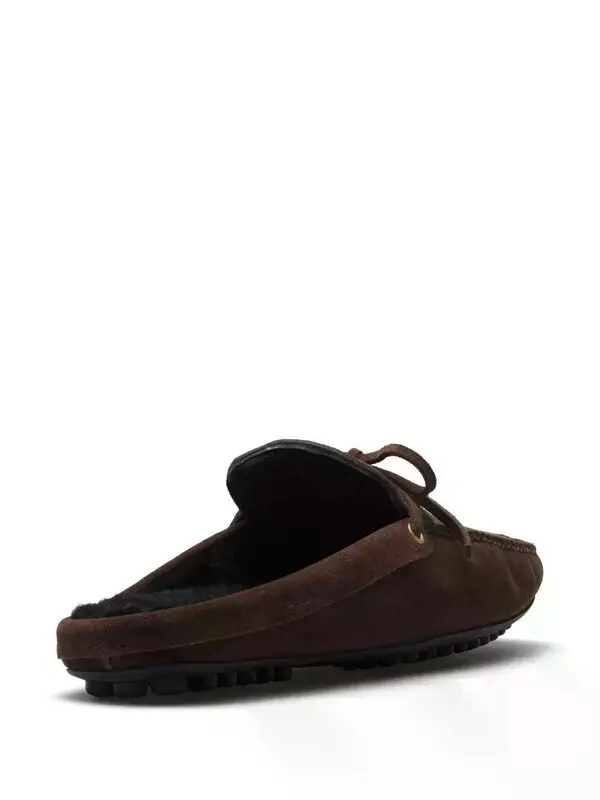 Car Shoe Lace-up Suede Slippers