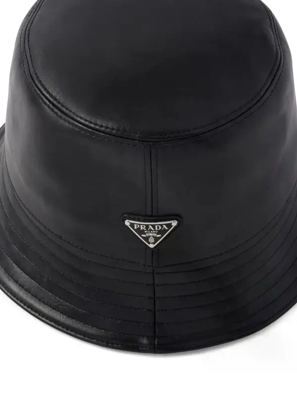 Prada Leather Bucket Hat