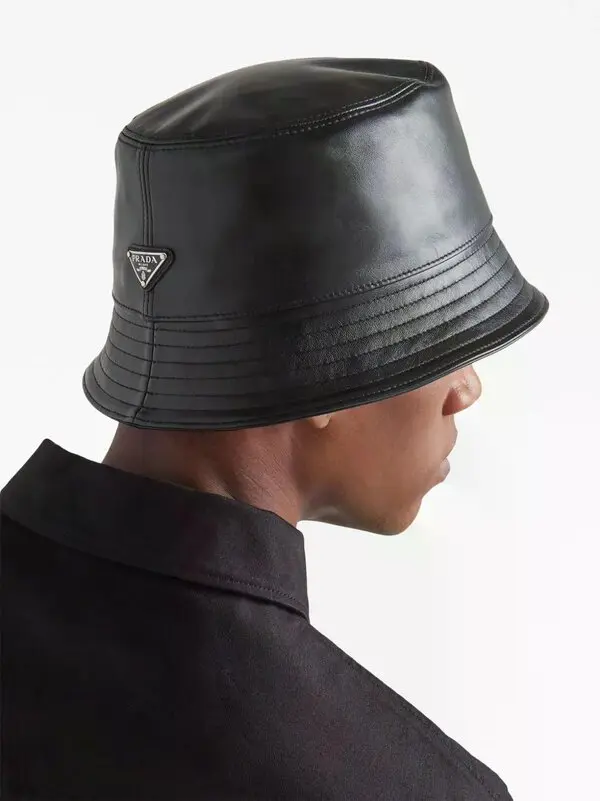 Prada Leather Bucket Hat
