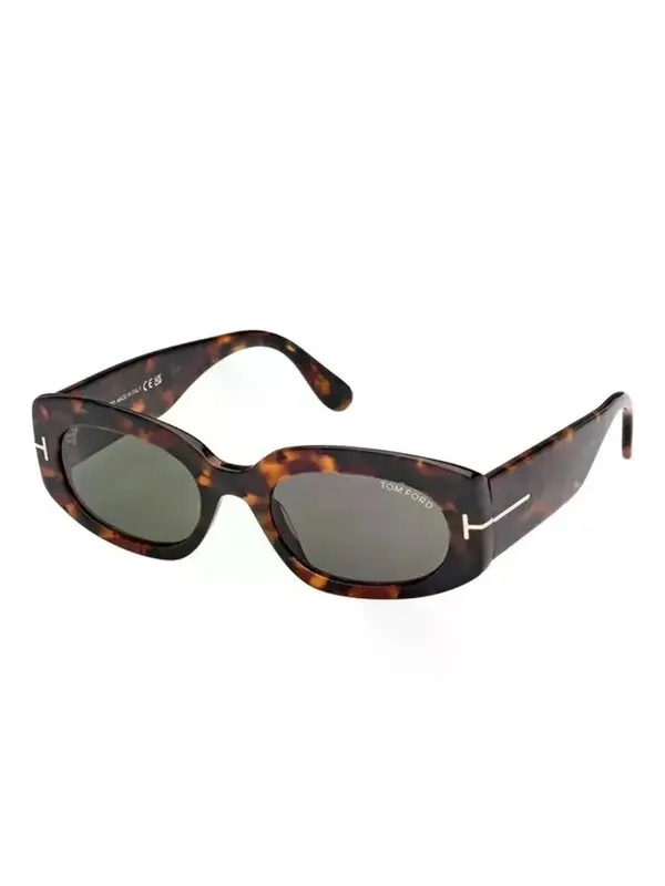 TOM FORD Cielle Oval-frame Sunglasses - Brown