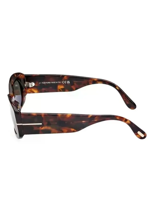 TOM FORD Cielle Oval-frame Sunglasses - Brown