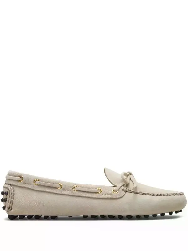 Car Shoe Suede Driving Shoes - Neutrals
