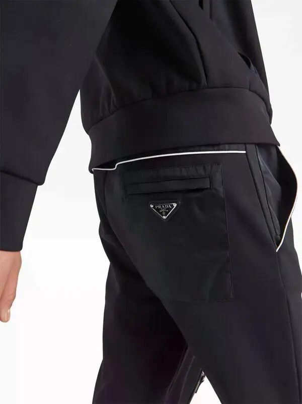 Prada Sweatpants With Re-nylon Details - Black