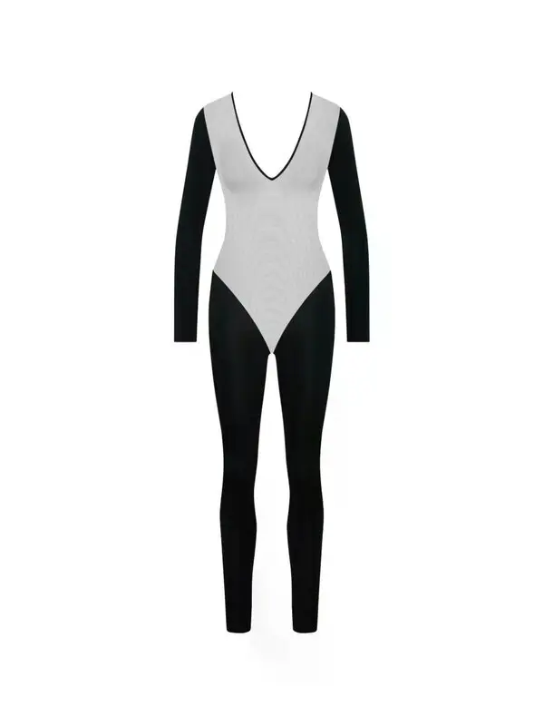 MAISON CLOSE Pure Tentation Long-sleeve Backless Catsuit - Black