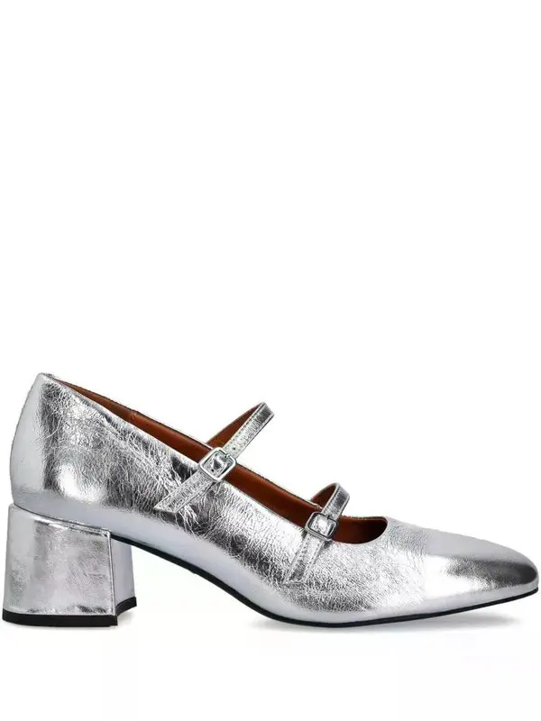 VAGABOND SHOEMAKERS Adison Double-buckle Metallic Leather Pumps