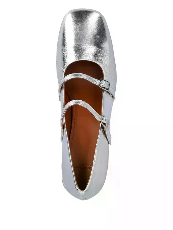 VAGABOND SHOEMAKERS Adison Double-buckle Metallic Leather Pumps