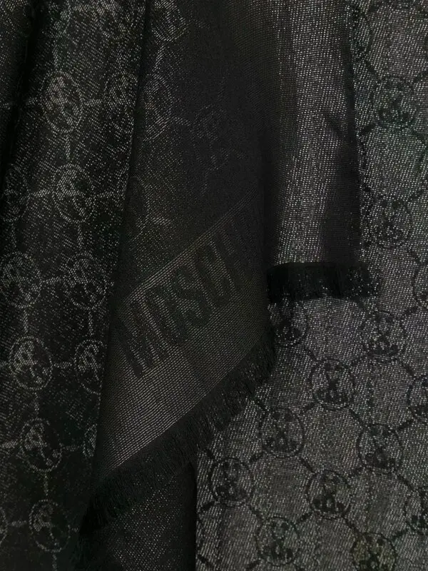 Moschino Lamé Logo-jacquard Scarf