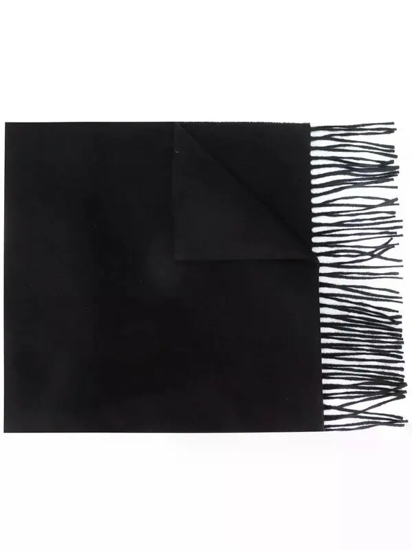 Moschino Logo-embroidered Fringed Scarf