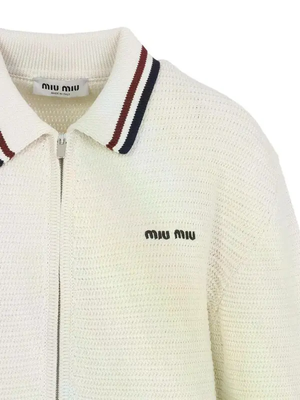 Miu Miu Zip-up Knitted Cardigan