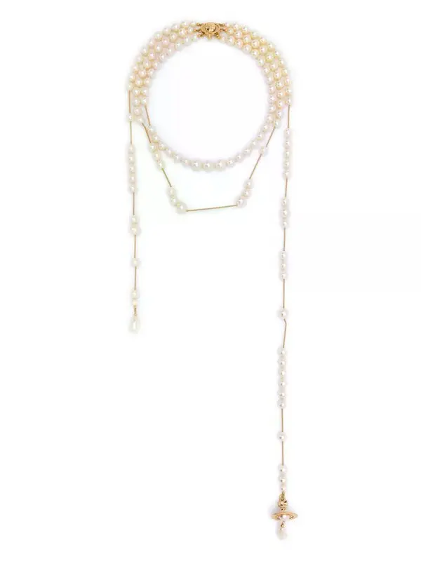 VIVIENNE WESTWOOD Broken Pearl Necklace - White