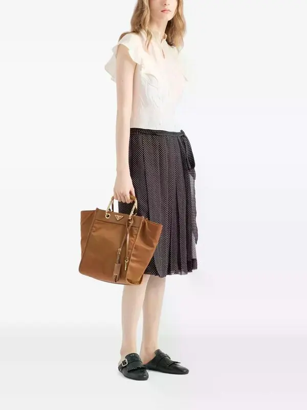 Prada Printed Chiffon Wrap Midi Skirt