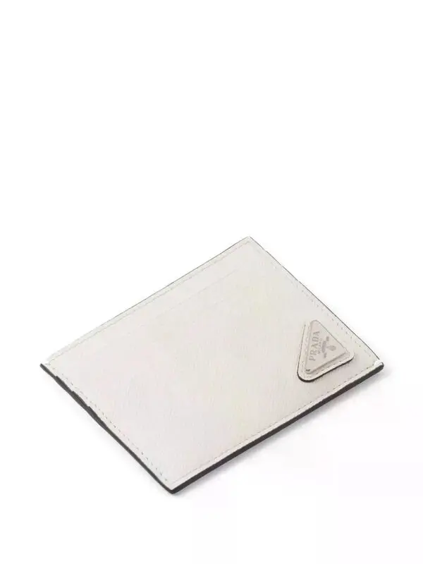Prada Saffiano Leather Card Holder - White