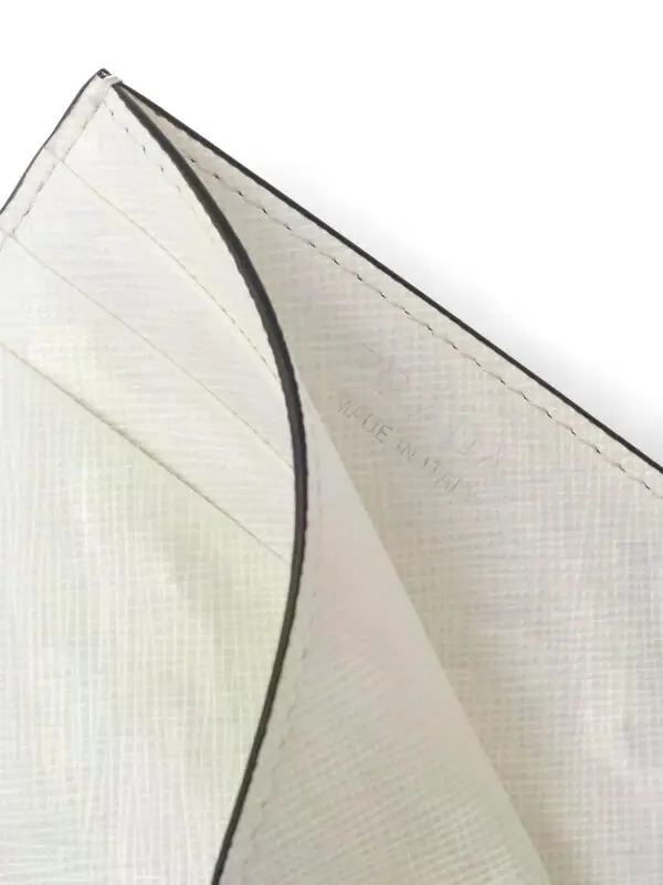 Prada Saffiano Leather Card Holder - White