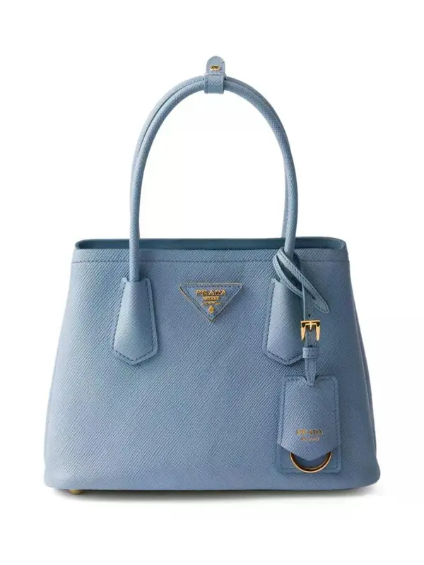 Prada Small Double Tote Bag - Blue