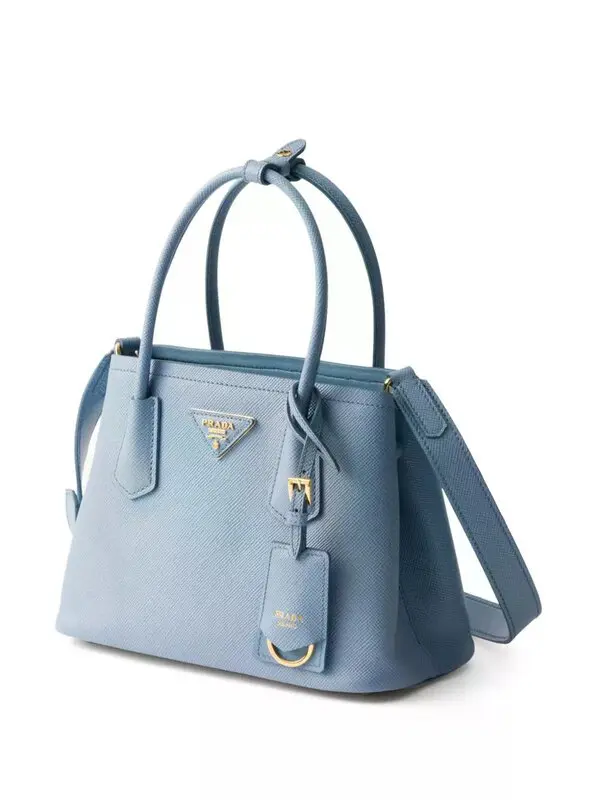 Prada Small Double Tote Bag - Blue