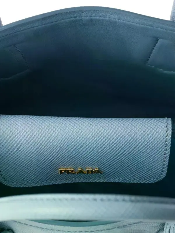 Prada Small Double Tote Bag - Blue