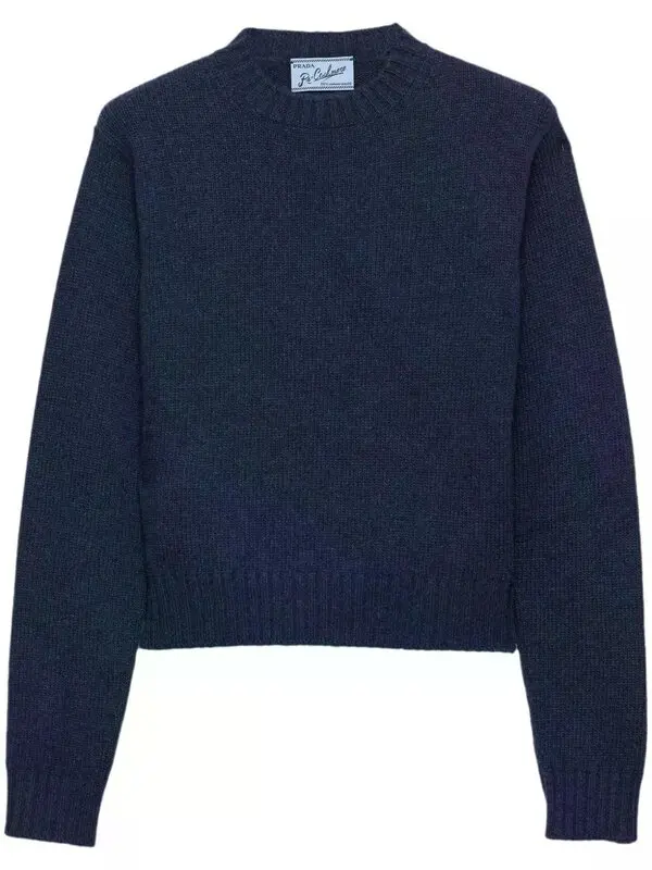Prada Ribbed Re-cashmere Sweater - Blue