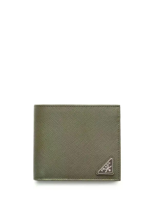 Prada Saffiano Leather Bi-fold Wallet - Green