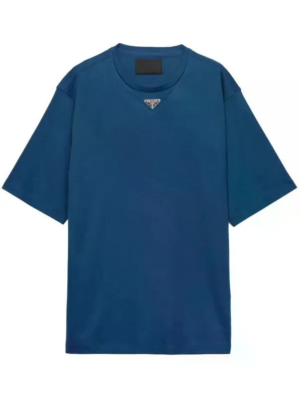 Prada Triangle Logo Cotton T-shirt