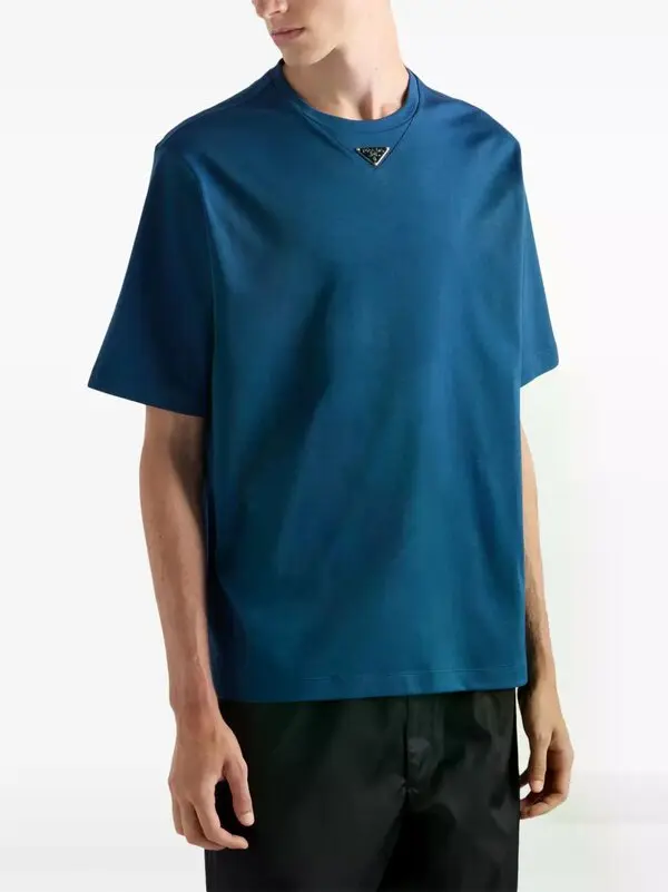 Prada Triangle Logo Cotton T-shirt