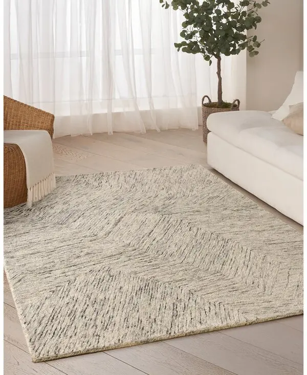 Dkny Pure Angles Ang01 Area Rug, 5'2 X 7'2 - Grey