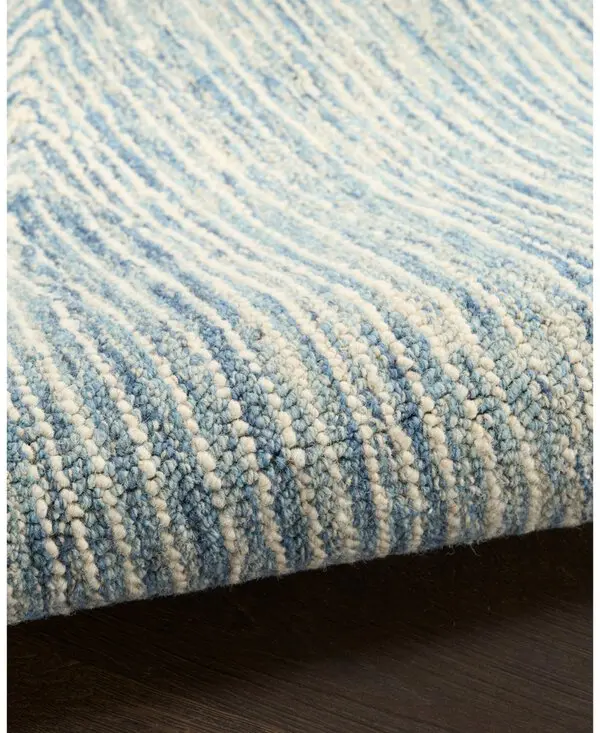 Dkny Pure Angles Ang01 Area Rug, 5'2 X 7'2 - Ivory/blue