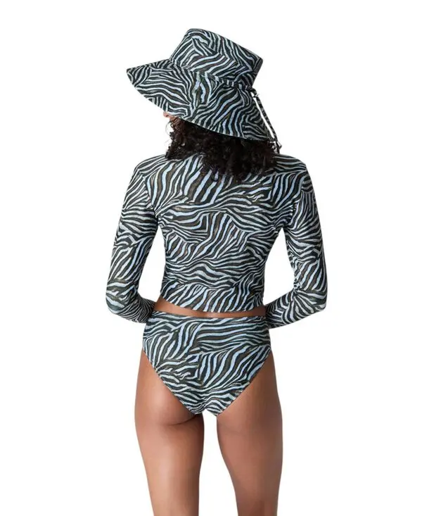 WATSKIN Sienna Wide Brim Hat - Blue Leopard