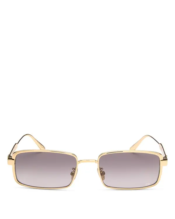 Dior Rectangle Sunglasses, 55mm - Nickel/smoke