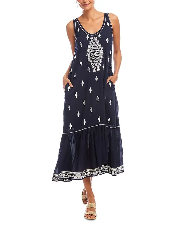 Karen Kane Embroidered Midi Dress