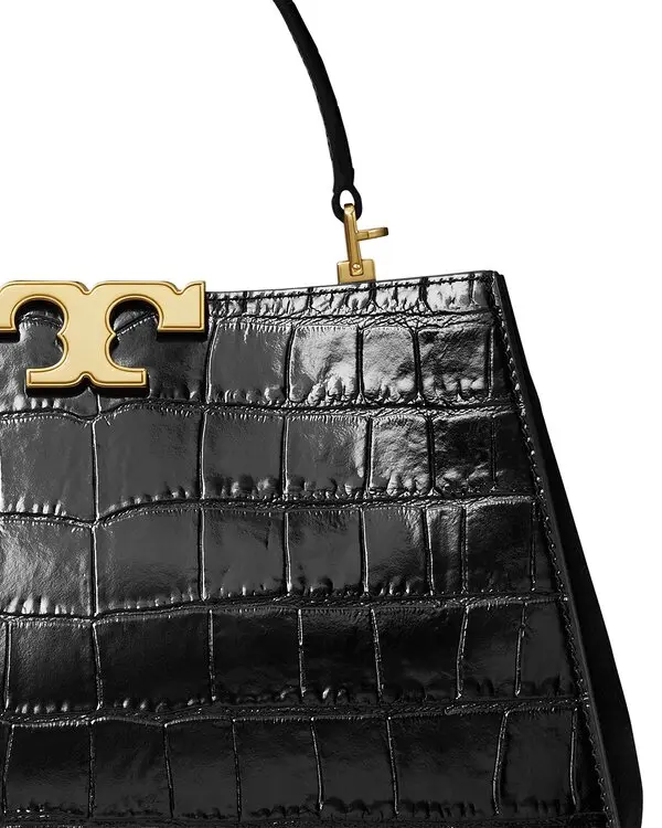 Tory Burch Eleanor Croc-embossed Leather Satchel