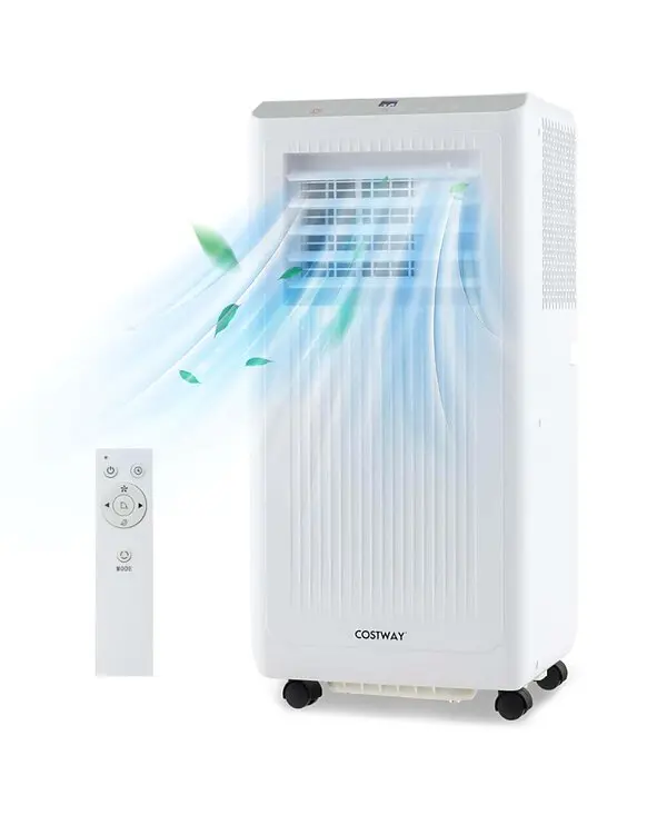 COSTWAY 8000 Btu Portable 3-in-1 Freestanding Air Conditioner With Dehumidifier 5000 Btu - White