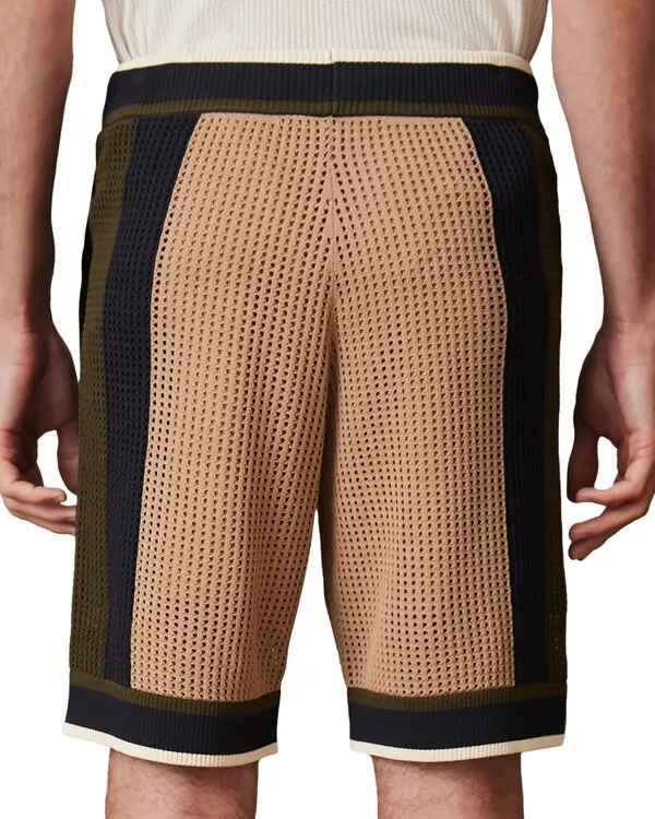 REISS Color Block Crochet Shorts
