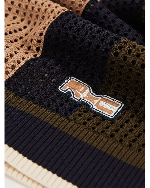 REISS Color Block Crochet Shorts