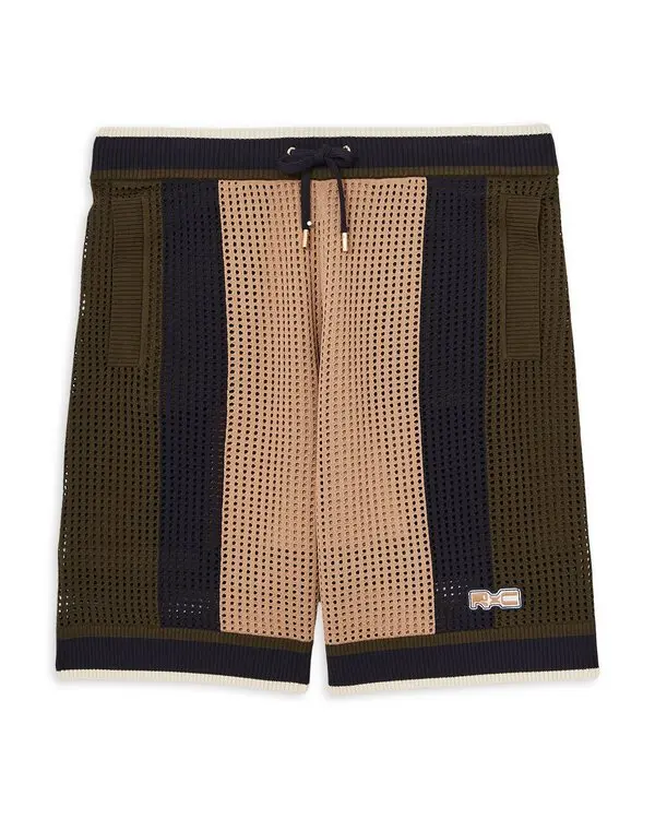 REISS Color Block Crochet Shorts