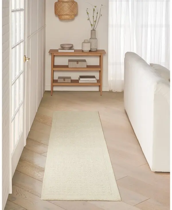 Dkny Pure Grids Pgr01 Runner Area Rug, 2'2 X 7'5 - Ivory/beige
