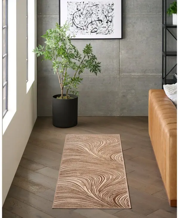 Dkny Central Park West Cep02 Runner Area Rug, 2' X 6 - Beige/brown