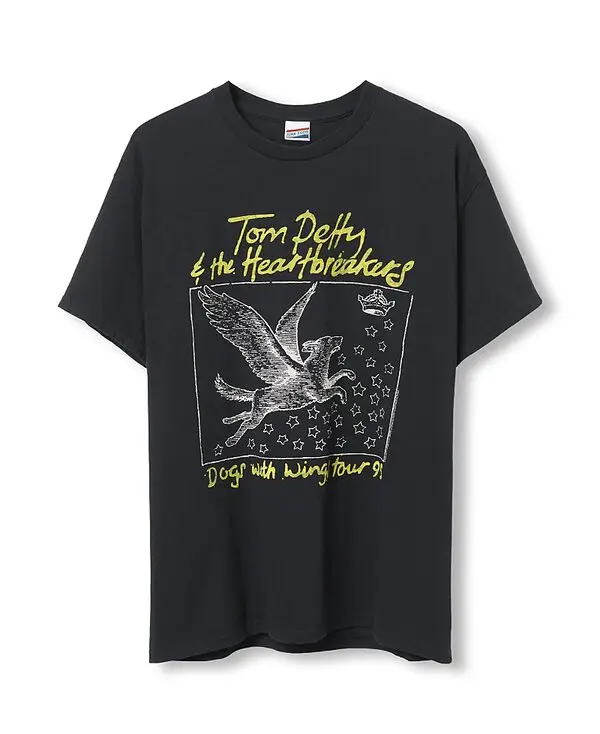 Junk Food Clothing Tom Petty 'dogs With Wings Tour '95' Flea Market Tee - Black