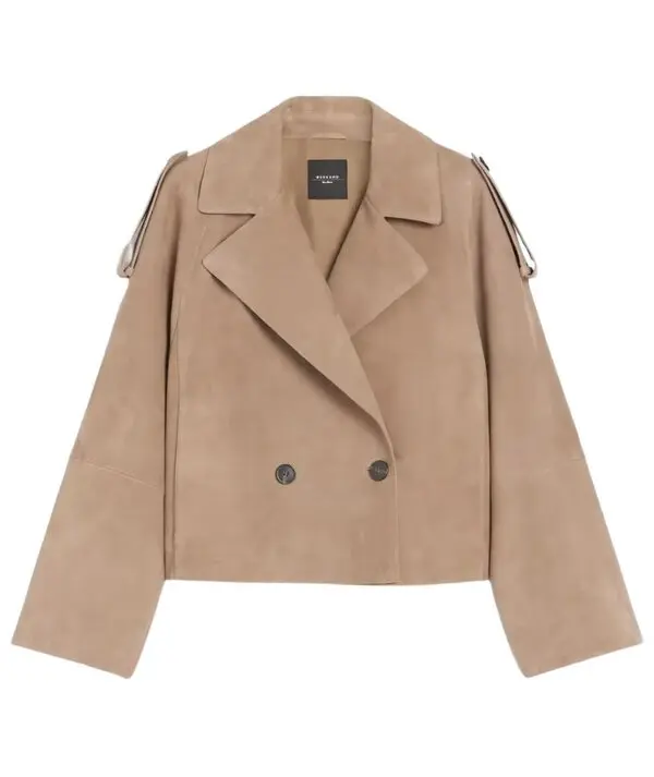Max Mara Double-breasted Suede Jacket