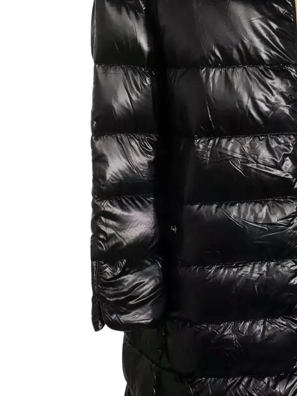 Herno Quilted High-neck Oversized Coat - Black