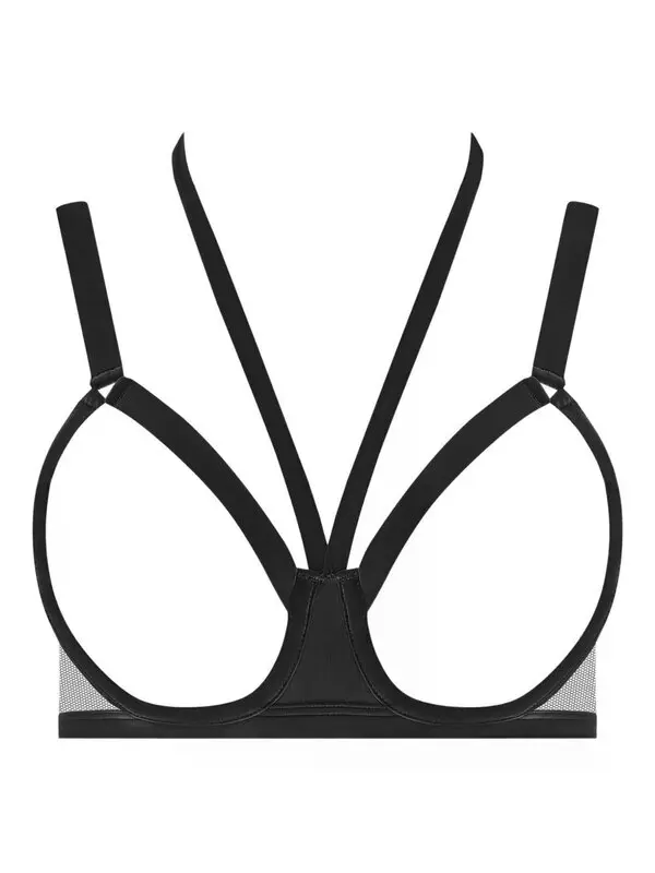 MAISON CLOSE Pure Tentation Harness Bra - Black