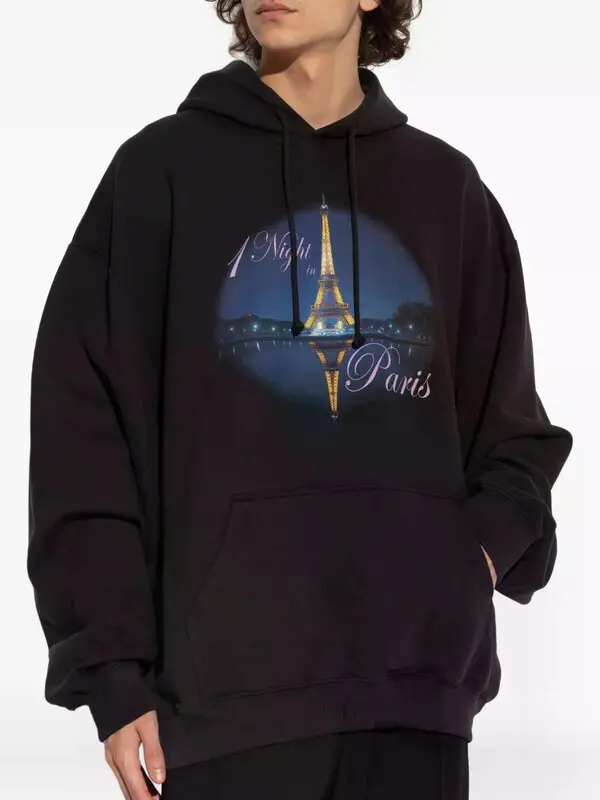 Vetements Night In Paris-print Hoodie