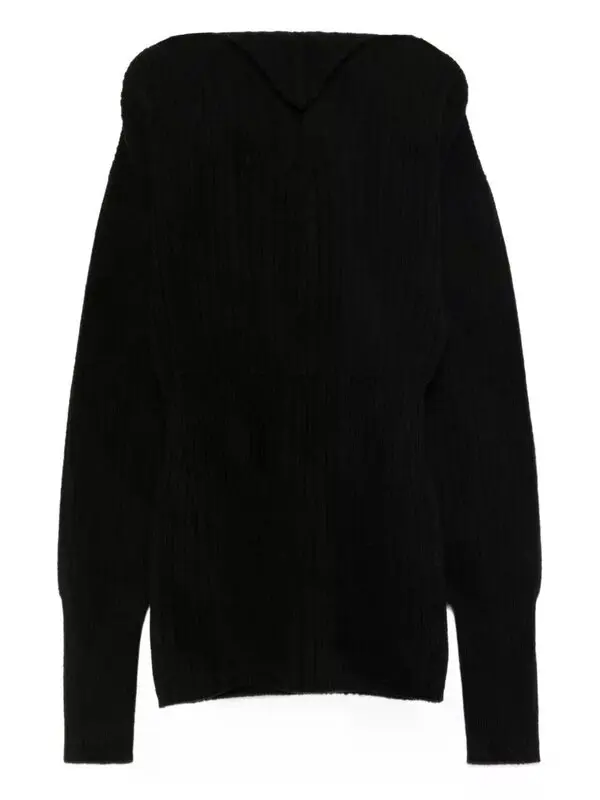 Rick Owens Ribbed Wool Jumper - Black